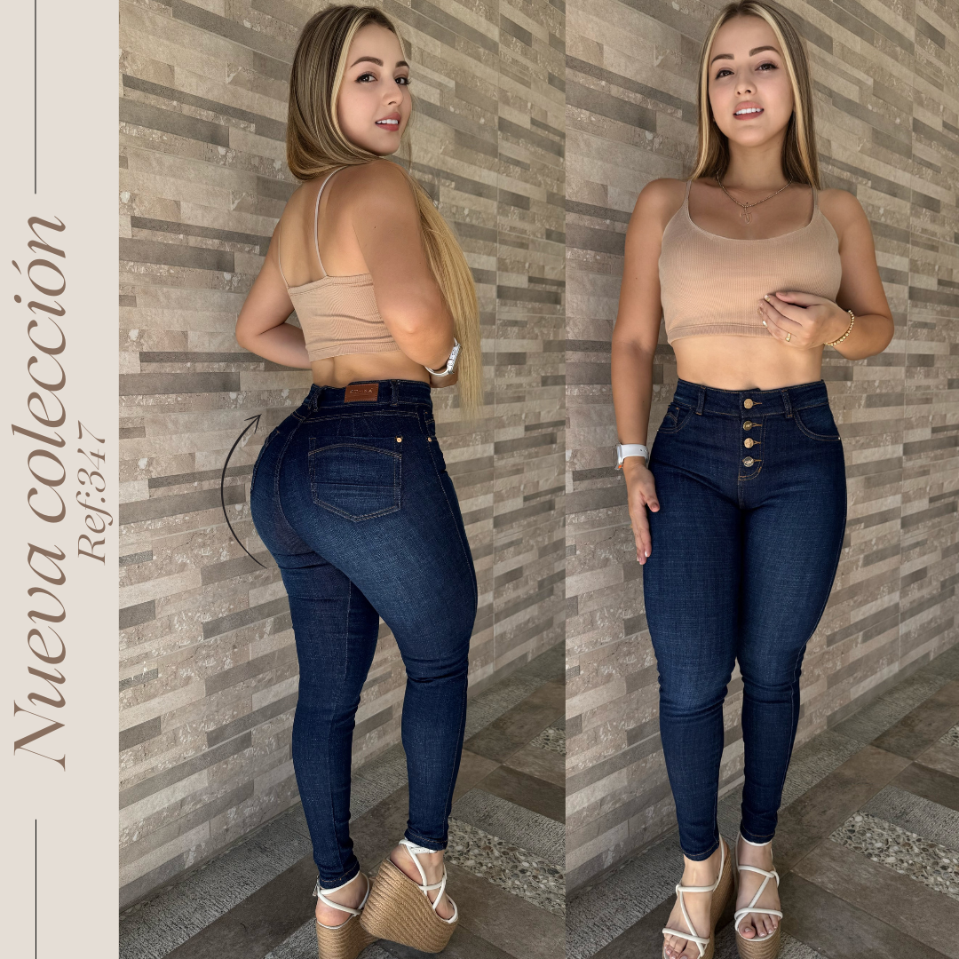 JEANS 1 BOTON LEVANTA COLA REF:347 – ETHIKA